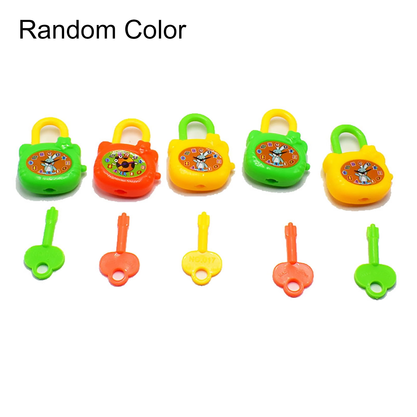 Lomubue 5Pcs/Set Mini Colorful Plastic Lock with Key Children ...