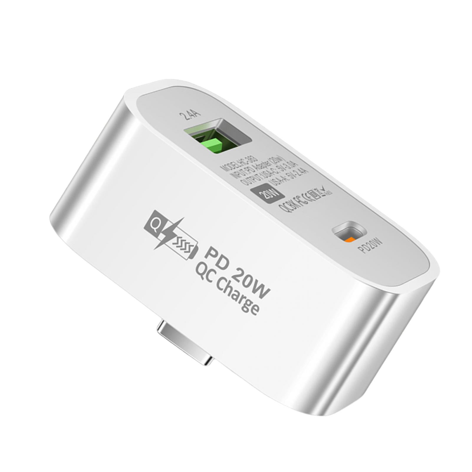 Lomubue 5V 3A Type-C Hub Extender Square 2 in 1 PD 20W Fast Charge ...