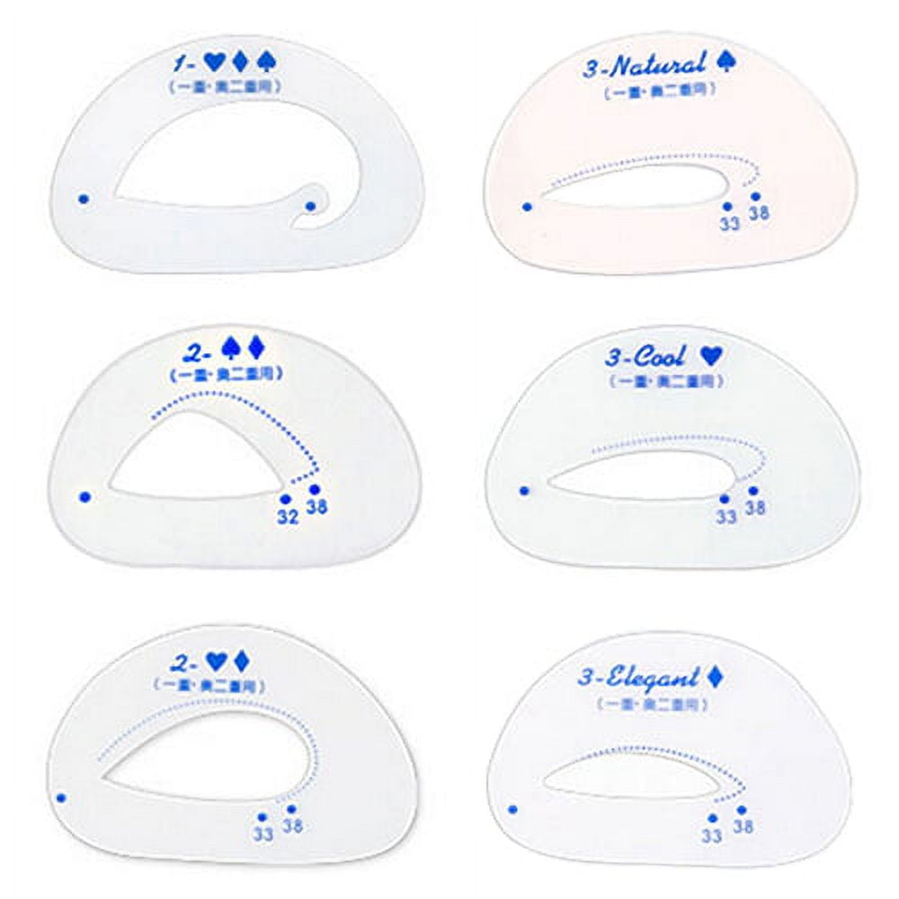 Lomubue 6Pcs Smoky Eyeshadow Model Stencil Applicators Guide Template Makeup Beauty Tool ...