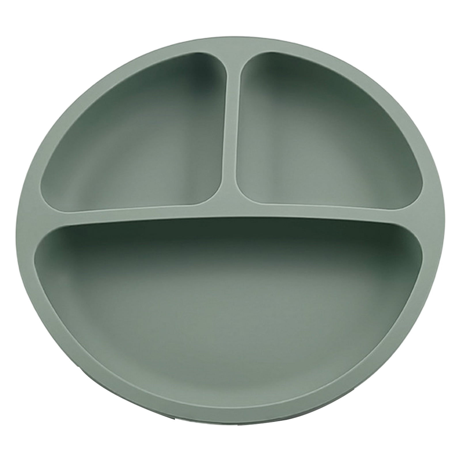 Lomubue Baby Plate Divided Design BPA Free Silicone 3 Grids Toddler ...