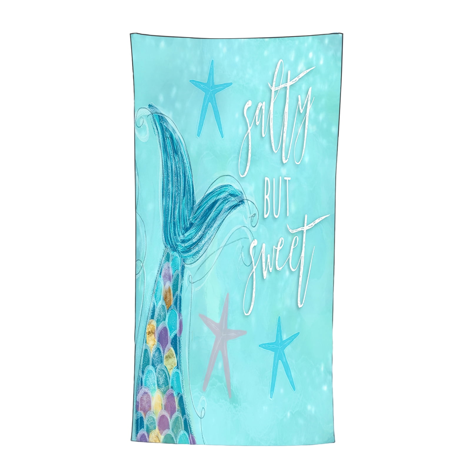 Lomubue Beach Towel Summer Beach Theme Printed No Fading Skin-touch ...