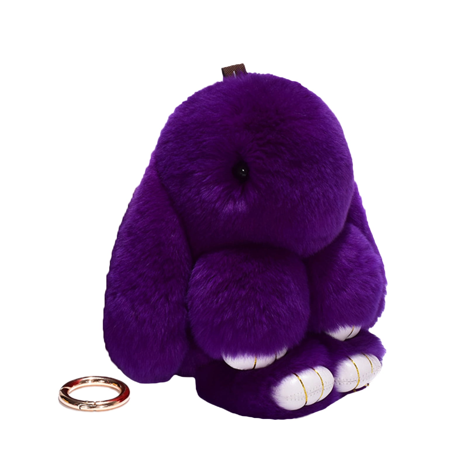 Lomubue Bunny Keychain Super Soft Faux Plush Lovely Rabbit Doll ...