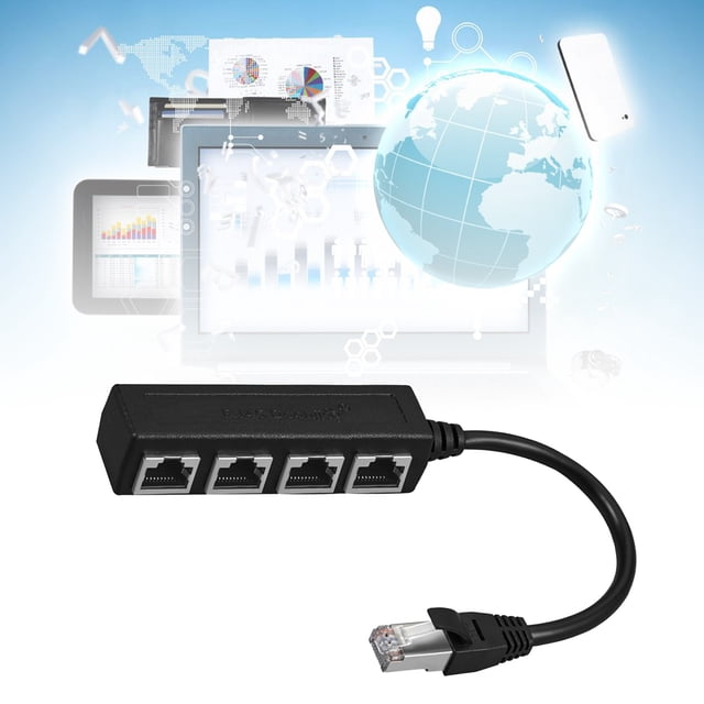Lomubue Ethernet Splitter High Speed Plug Play ABS Ethernet RJ45 Cable ...