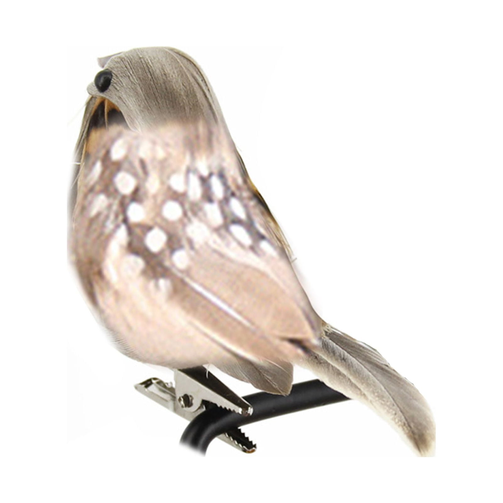 Lomubue Fake Sparrow Handmade Realistic Feathered Metal Clip 3D Eyes ...