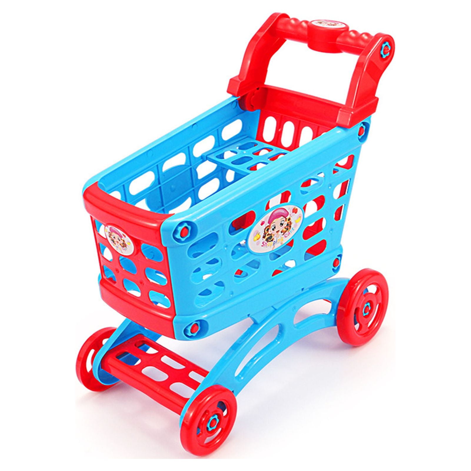Lomubue Flexible Wheel Shopping Cart Toy Detachable Colorful Shopping ...