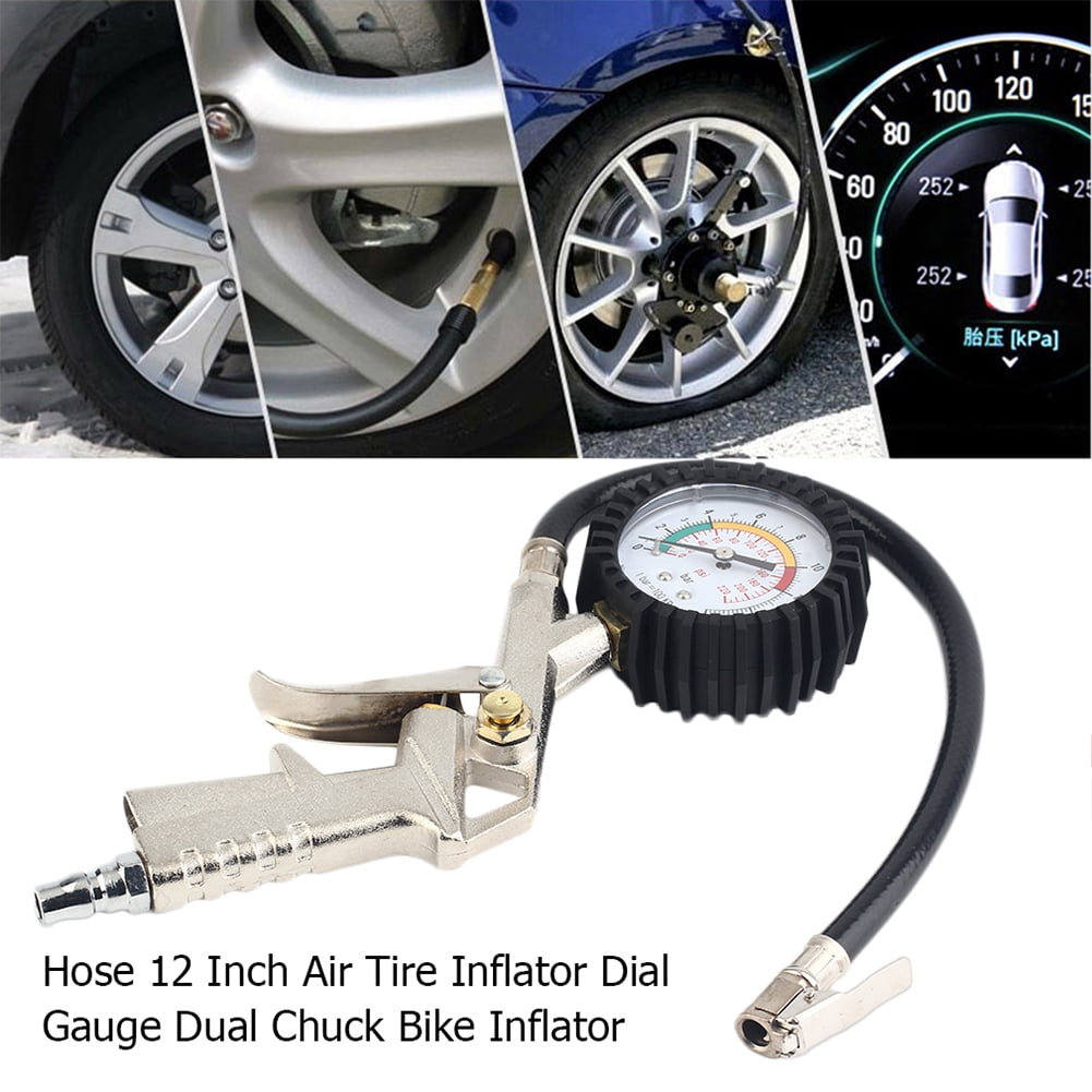 Lomubue HD Air Tire Inflator with Dial Gauge Auto Truck Bike Compressor ...