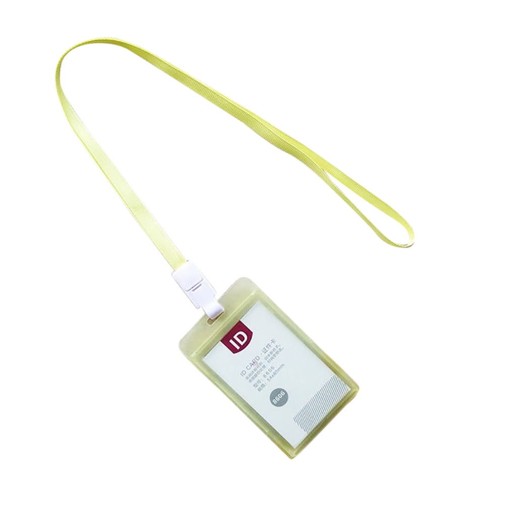 Lomubue Hard Plastic Pocket ID Card Credit Badge Name Tag Holder Neck ...