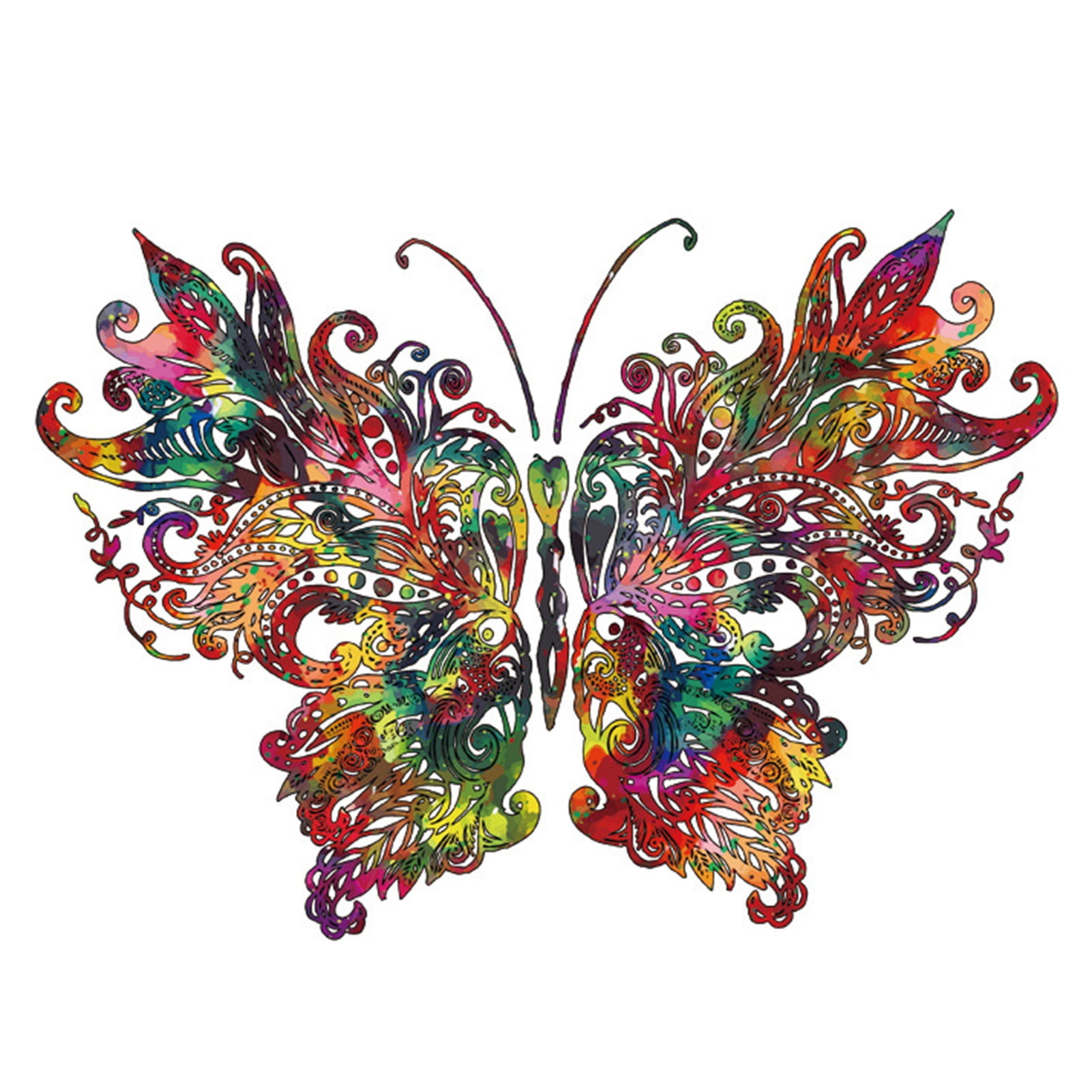 Lomubue Heat Transfer Decal Washable DIY Easy to Use Butterfly Pattern ...