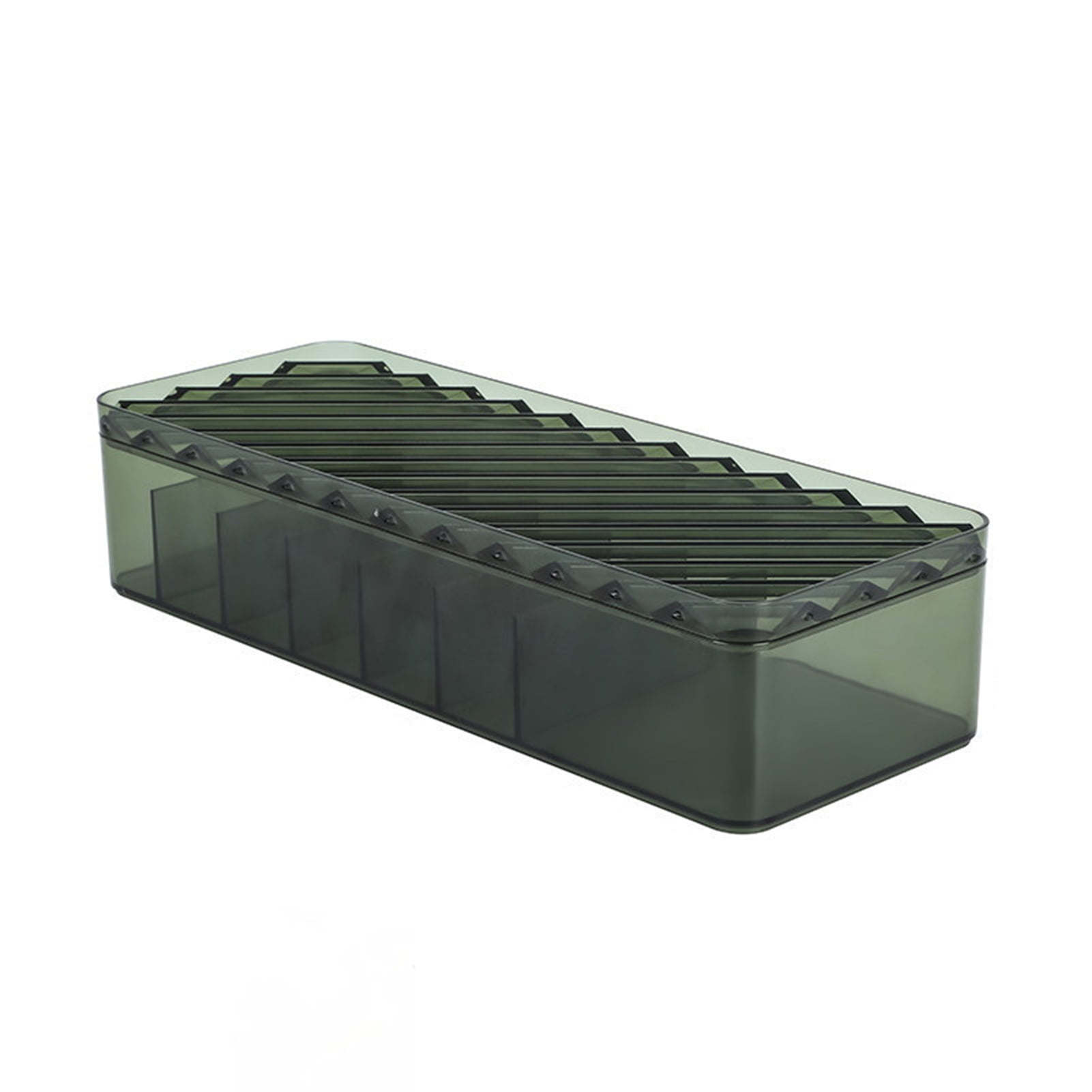 Lomubue Large Capacity Multi-compartments Transparent Cable Storage Box ...