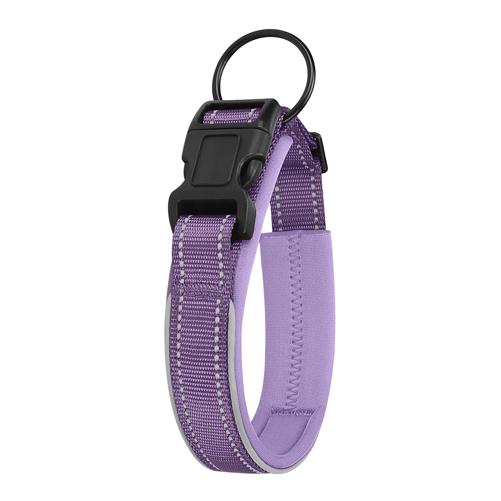 Lomubue Pet Collar Reflective Strips Adjustable Anti-pull Bite ...