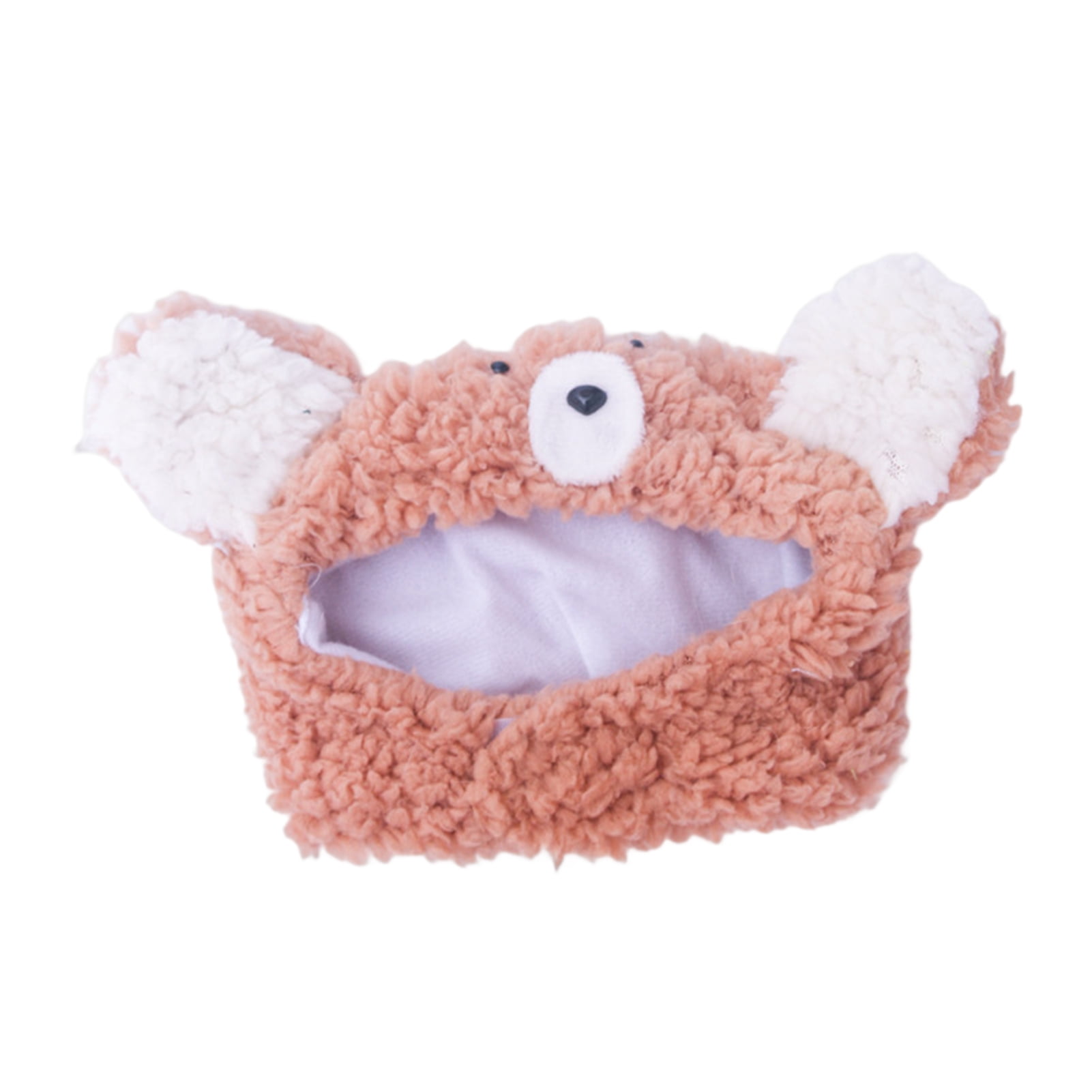 Lomubue Pet Headgear Soft Plush Cartoon Style Comfortable Keep Warm ...