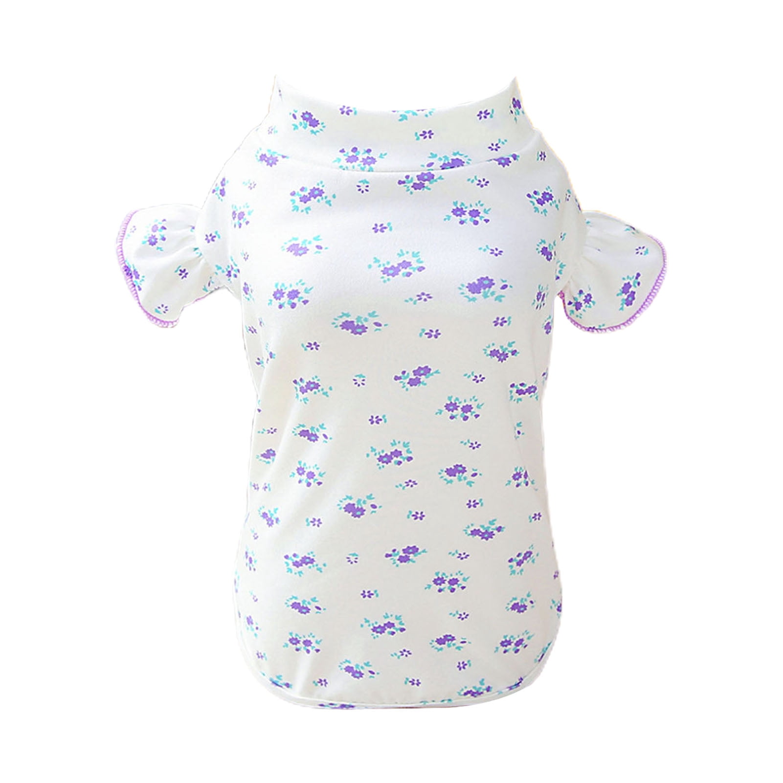 Lomubue Pet Vest Round Neck Eye-catching Ruffle Sleeve Adorable Soft ...