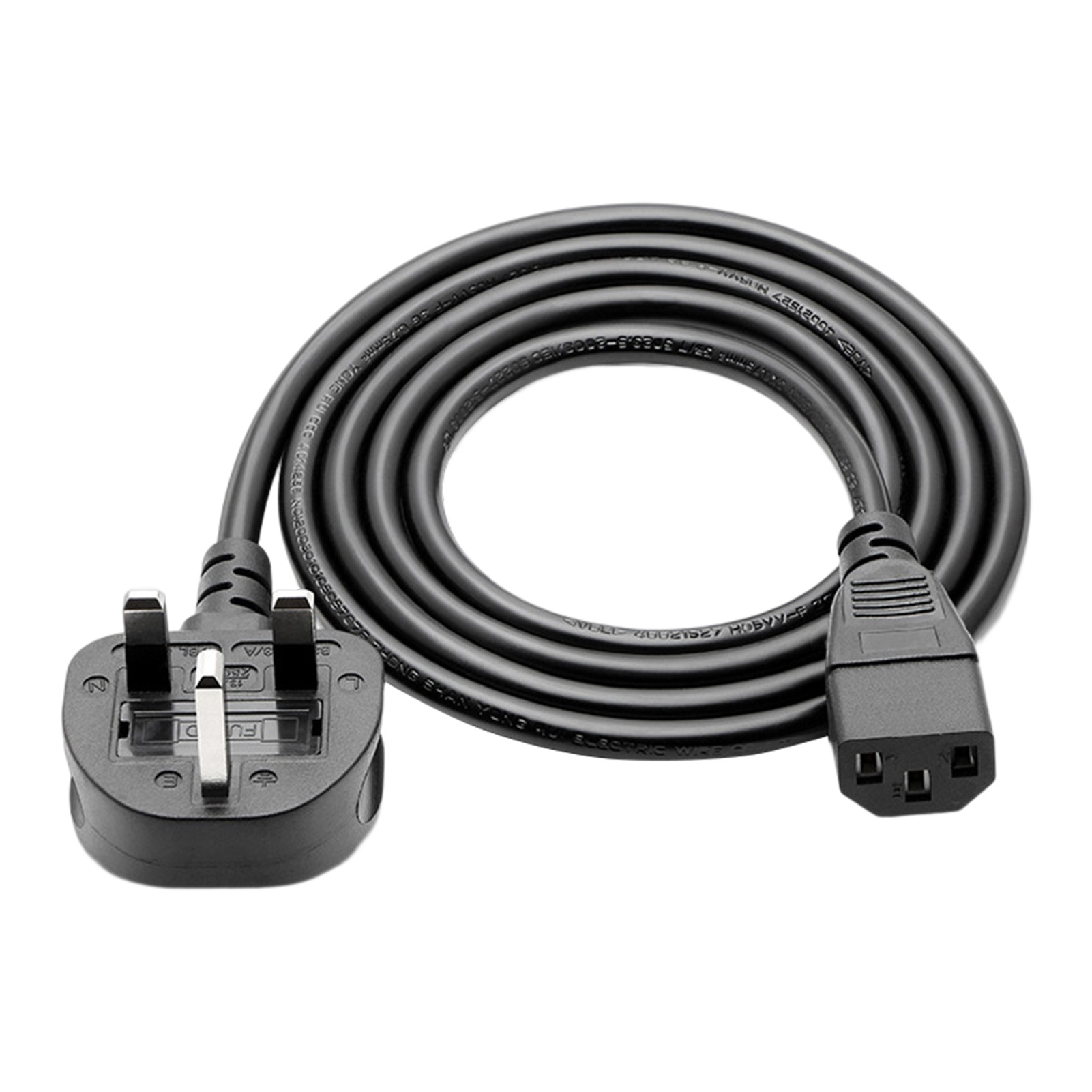 Lomubue Power Cable 3Pin Good Conductivity Pure Copper Core Low ...