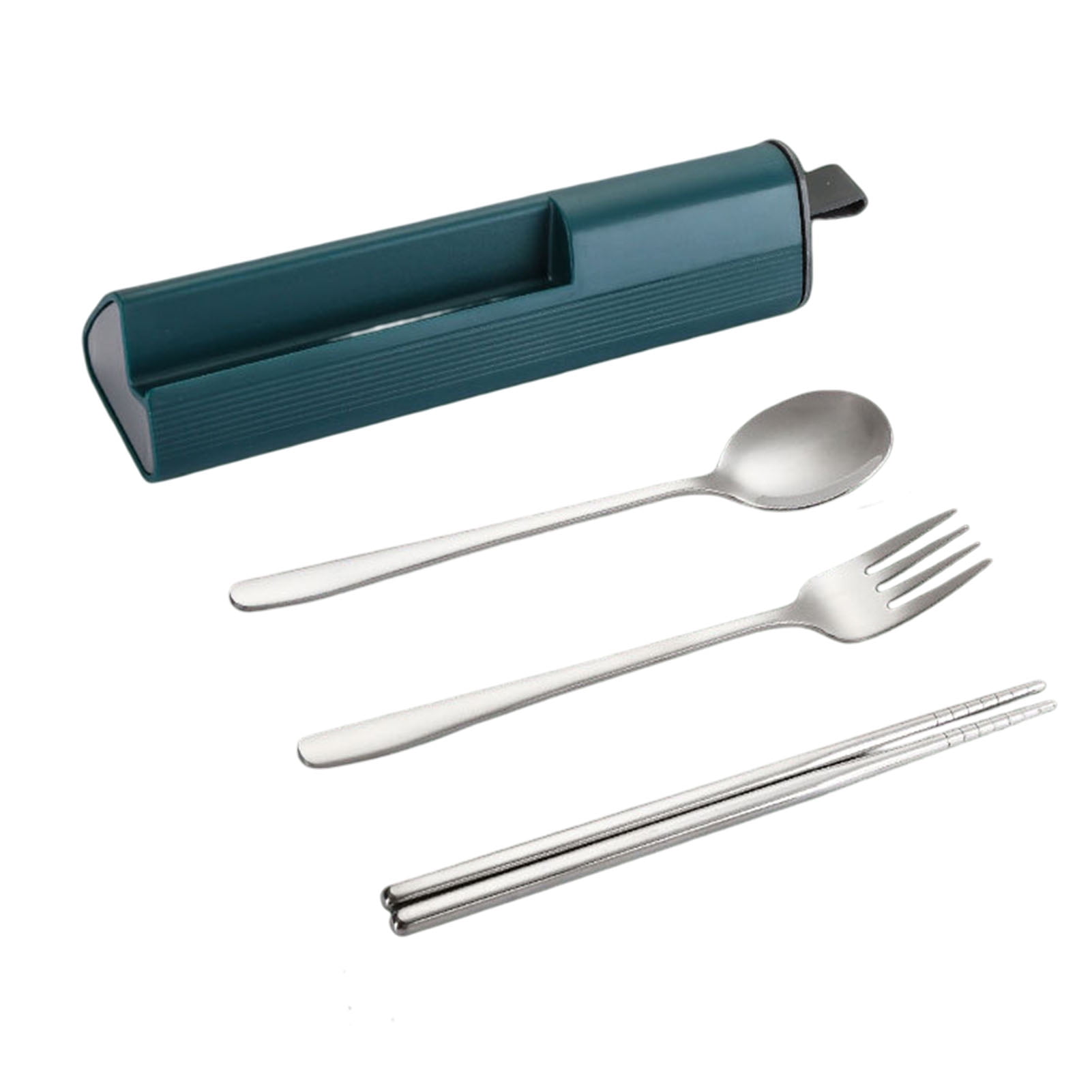 Lomubue Stainless Steel Cutlery Set with Travel Case Silent Interior ...