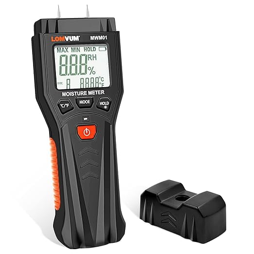 Lomvum Digital Moisture Meter, Wood Moisture Meter, Water Leak Detector ...