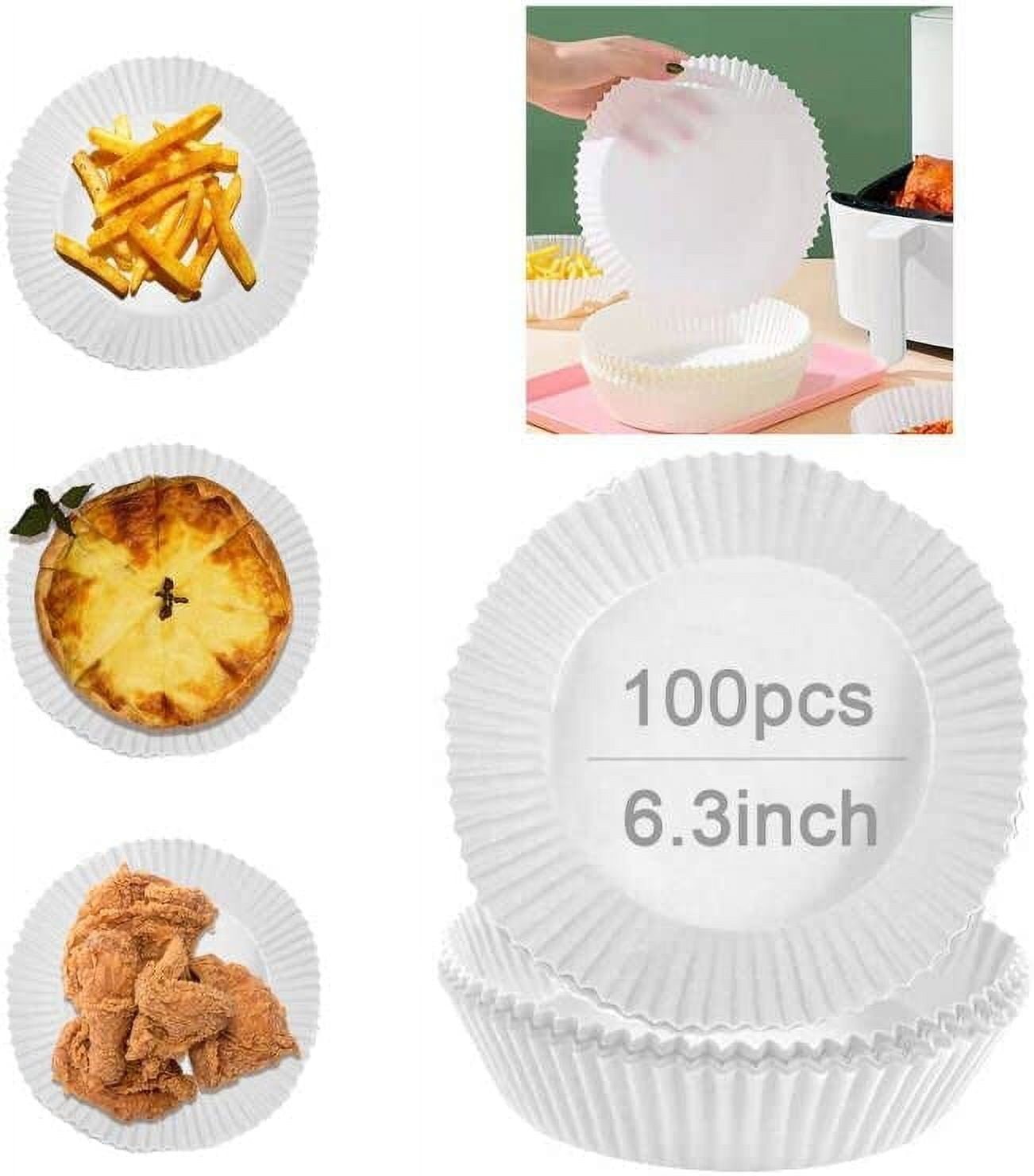 Lomyolo Air Fryer Liners Disposable Paper 100 PCS Non-stick Parchment ...
