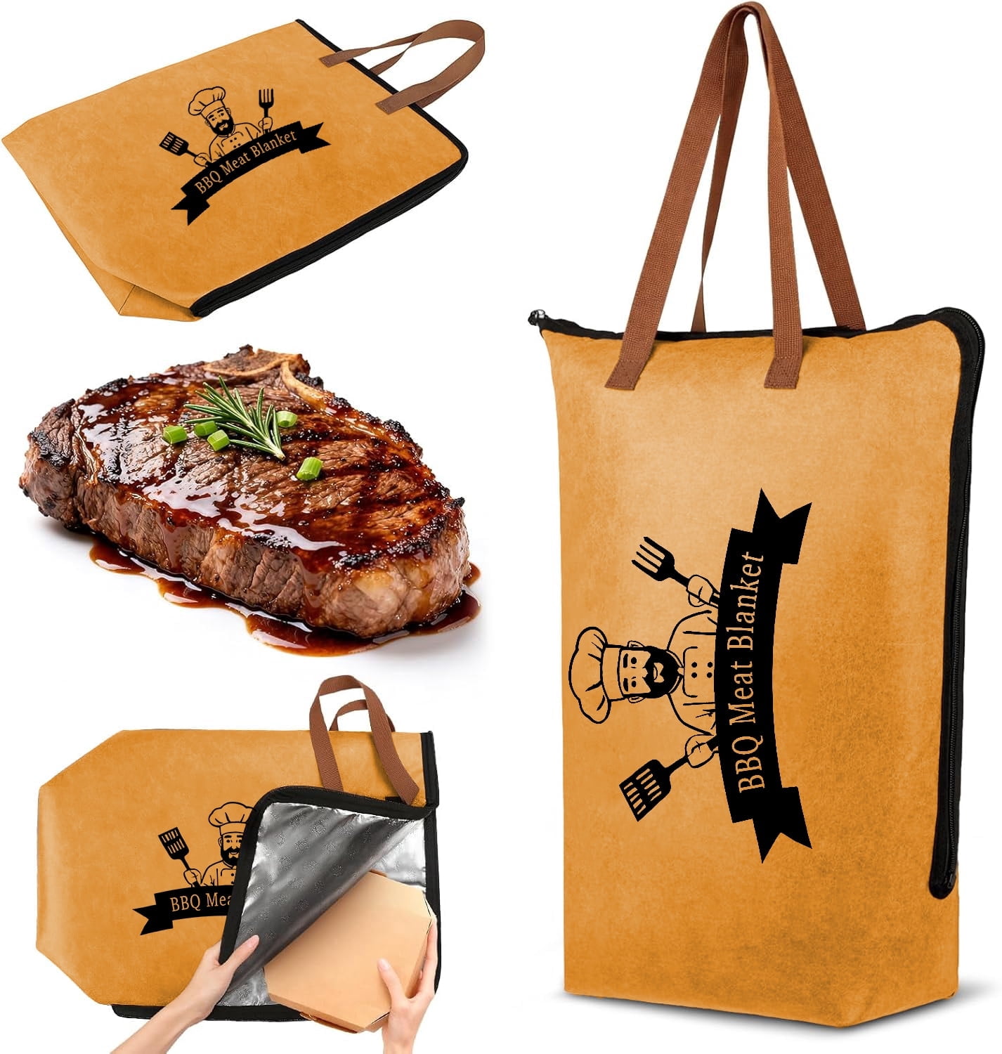 Lomyolo BBQ Blanket for Resting Meat - 21" Large Insulated Meat Resting ...