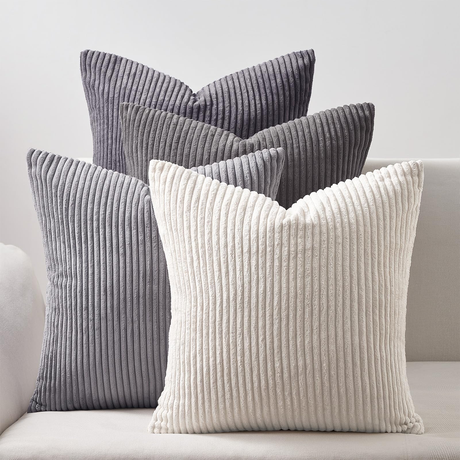 Lomyolo Decorative Couch Throw Pillow Covers 18x18 Inch Set of 4 Soft ...