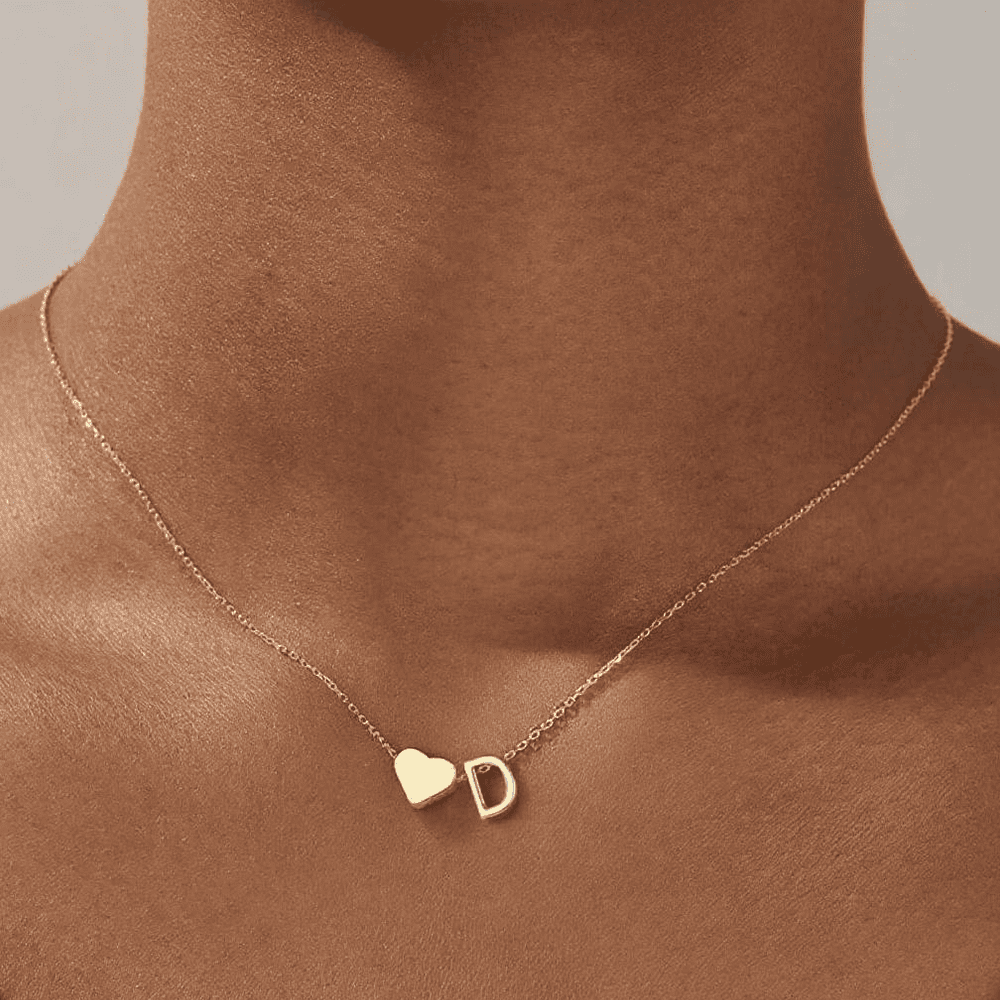 Lomyolo Golden Initial Necklaces for Women, Dainty Gold Letter Necklace ...