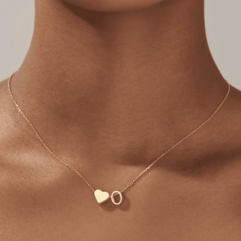 Lomyolo Golden Initial Necklaces for Women, Dainty Gold Letter Necklace ...