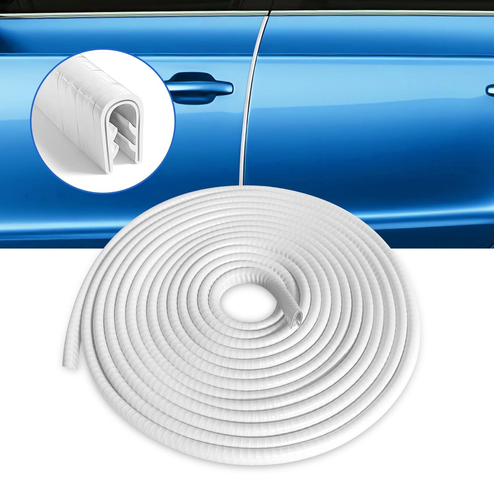 LonXFan (White) Car Door OIF8 Protector Edge Guards Automotive Car Door ...