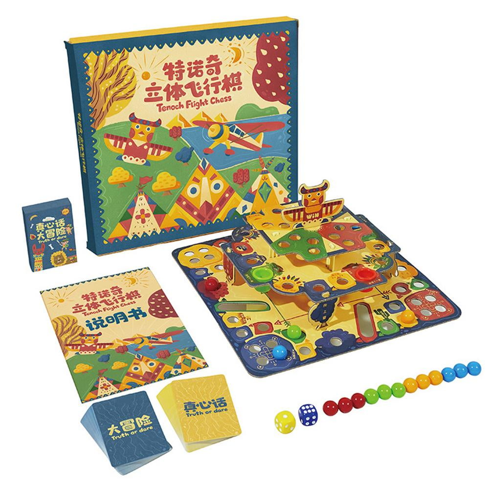 Lona 3D Flying Chess 3D Funny Airplane Chess Flight Checkers Board Game ...