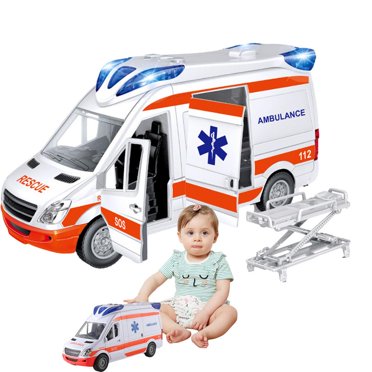 Interactive Ambulance with Lights and Sounds Toy Playset with Stretcher ...