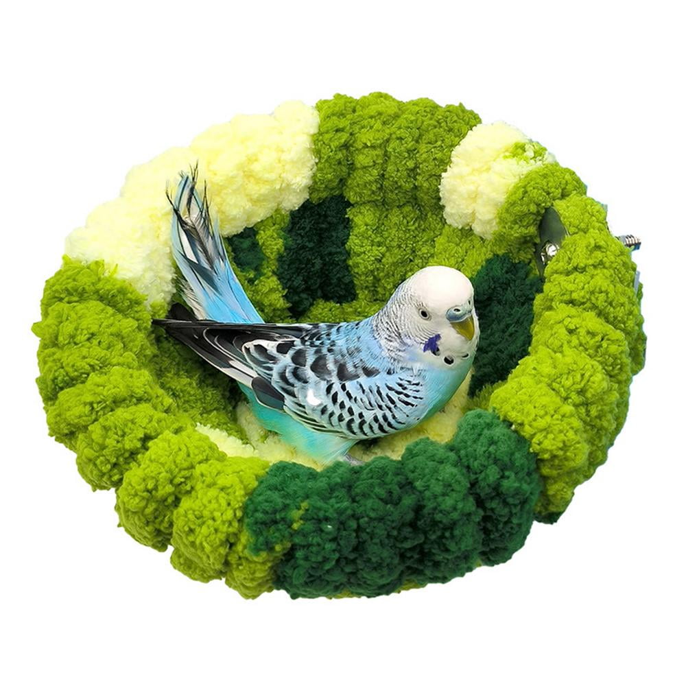 Lona Bird House for Cage Warm Bird Nest Bird Beds Plush Parrot Nest ...