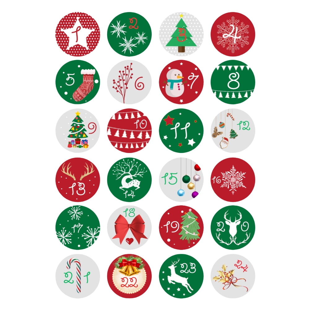 Lona Christmas Advent Stickers ,Christmas Countdown Advent Calendar ...