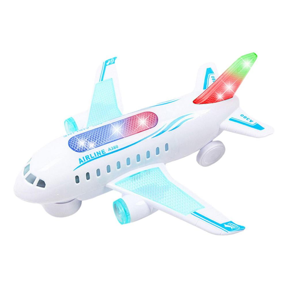 Lona Electric Toy Plane Toddler Toy Plane with LED Flashing Lights and ...