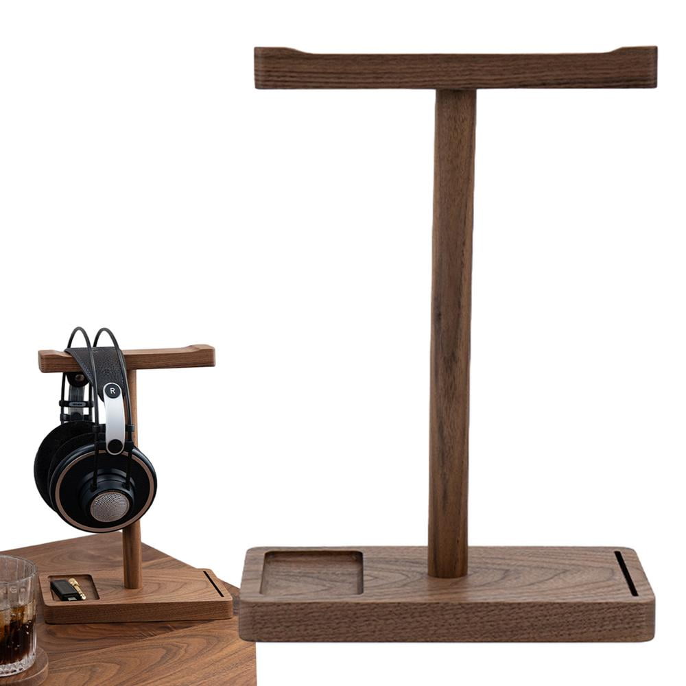 Lona Headset Stand Walnut Headphone Rack Black Walnut Headphone Hanger ...