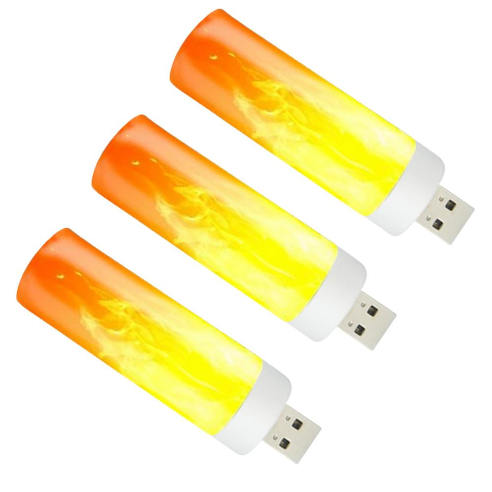 Lona LED Flame Effect Light Flame Bulb USB Rechargeable Save Energy ...