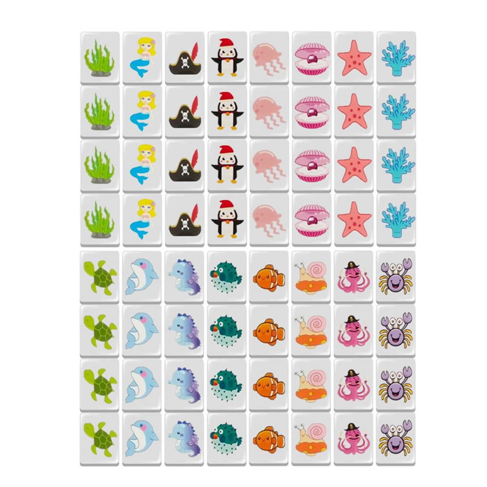 Lona Mah Jongg Sets Tile Games Set with Flag Pattern Mahjong Tiles Set ...