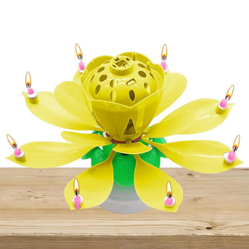 Lona Musical Birthday Candle Lotus Rotating Birthday Candle Singing ...