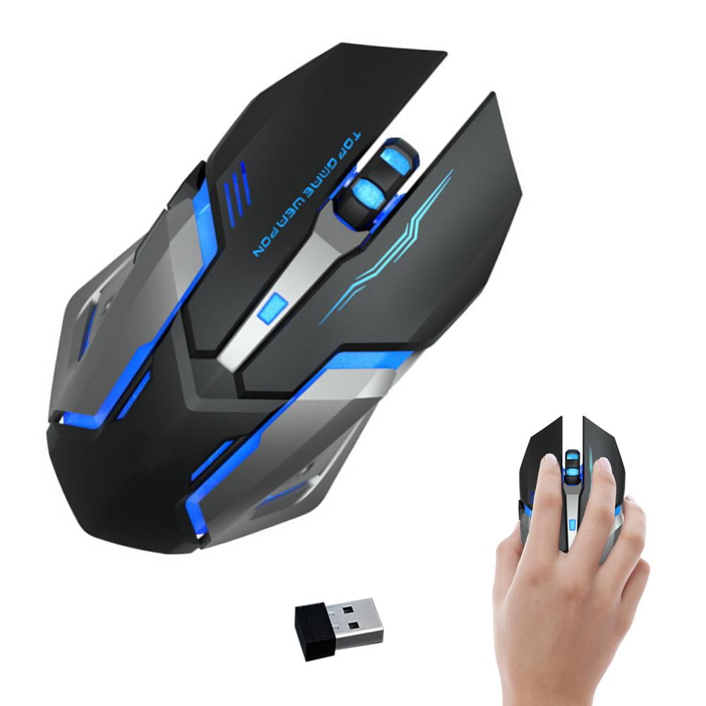 Lona PC Mice Wireless Rechargeable Breathing LED Light up Computer ...