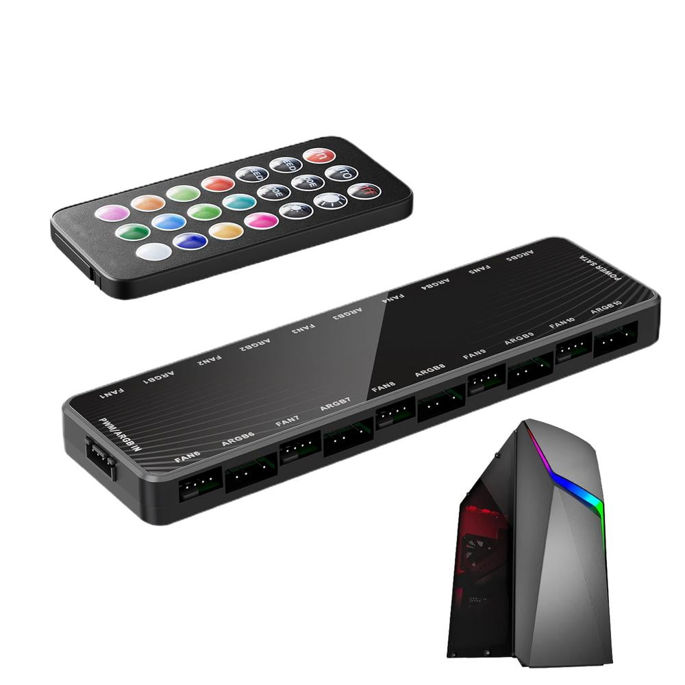 Lona Rgb Computer Pc Case Fan Hub Pc Fan Hub Computer Argb Pwm Fans ...