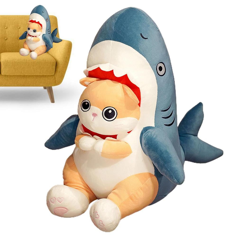 Lona Shark Plushies for Kids Cute Shark Cat/Dog Stuffed Animal Soft ...