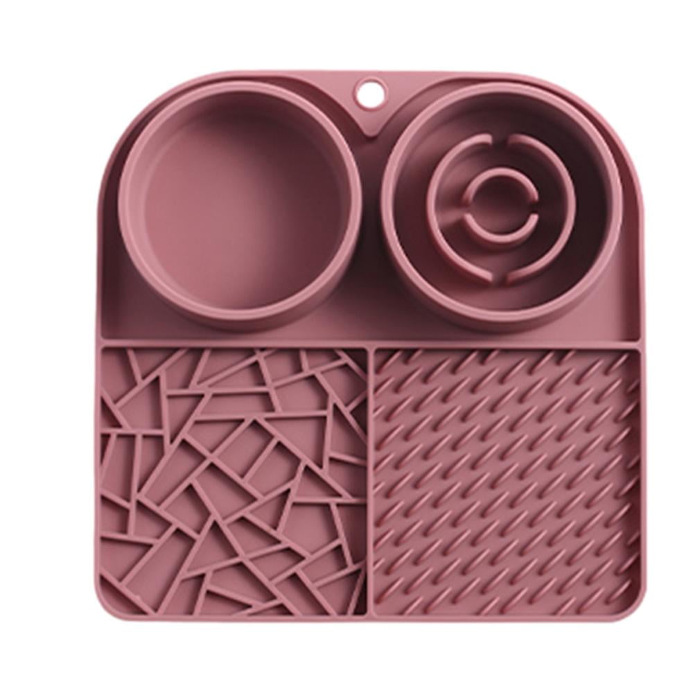 Lona Silicone Pet Slow Food Mat Bowl & Suction Cups For Secure Feeding ...