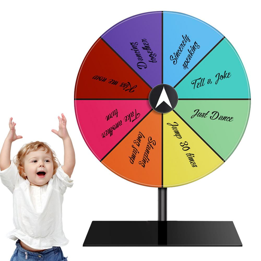 Lona Spin Wheel 8 Slots Heavy Duty Editable Spin Wheel Color Roulette ...