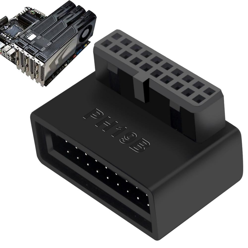 Lona USB 3.0 Motherboard Adapter 90 Degree USB Adapter 19-pin/20-pin ...