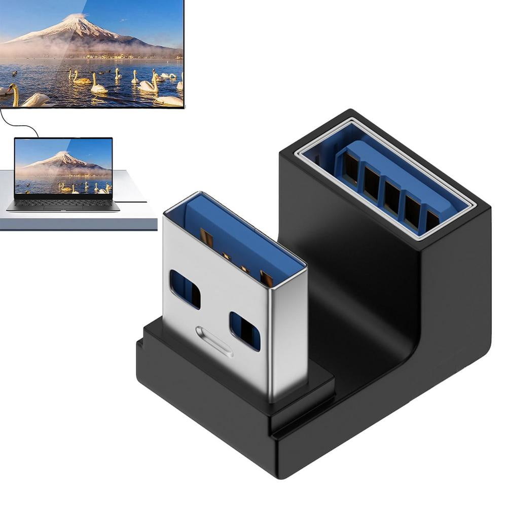 Lona USB Right Angle Adapter USB A Male To Female Extension Adapter ...