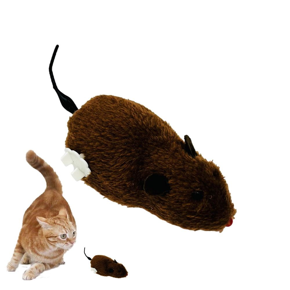 Lona Wind up Racing Mice Wind up Indoor Cat Plush Hunting Toy Realistic ...