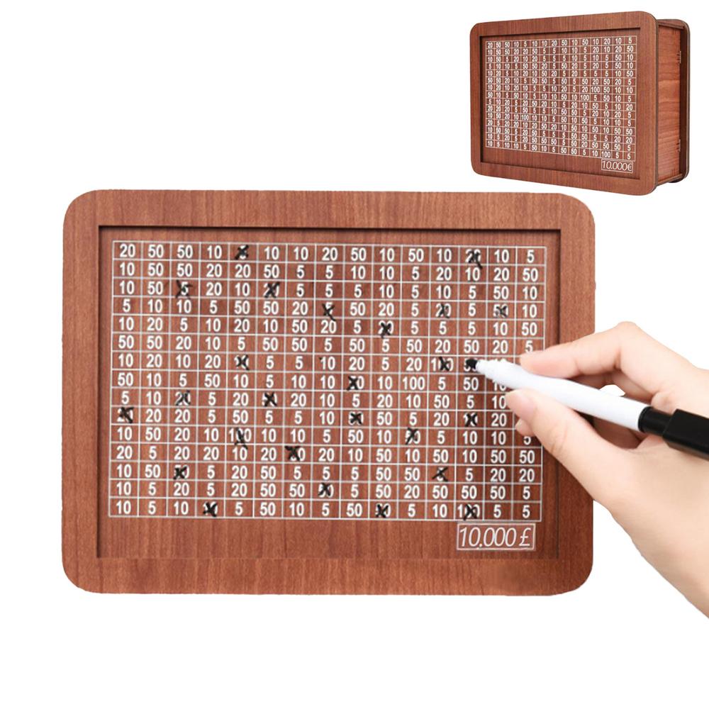 Lona Wooden Money Bank Cash Saving Money Bank for Adults 10 000 Saving ...