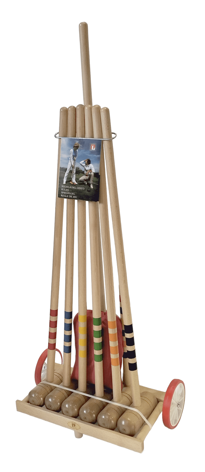 Londero 6 Player Croquet Set with Wooden Trolley - Made in Italy ...