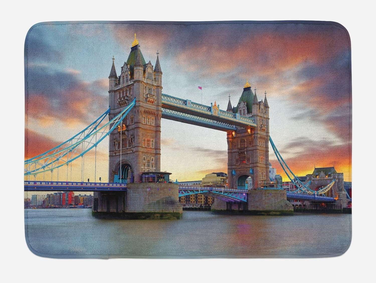 London Bath Mat, Historic Old Tower Bridge London British Kingdom ...