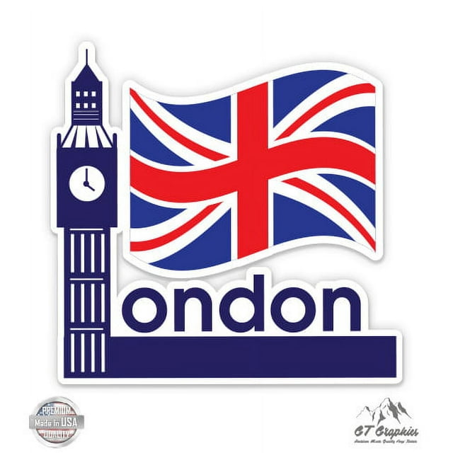 London Big Ben Famous Destination Travel - 3" Vinyl Sticker - For Car ...