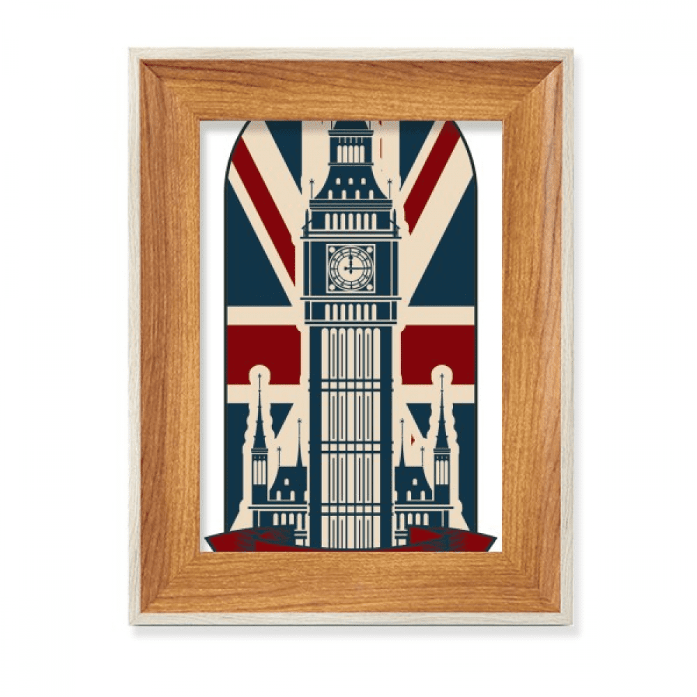 London Big Ben Union Jack United Kingdom UK Desktop Wooden Photo Frame ...
