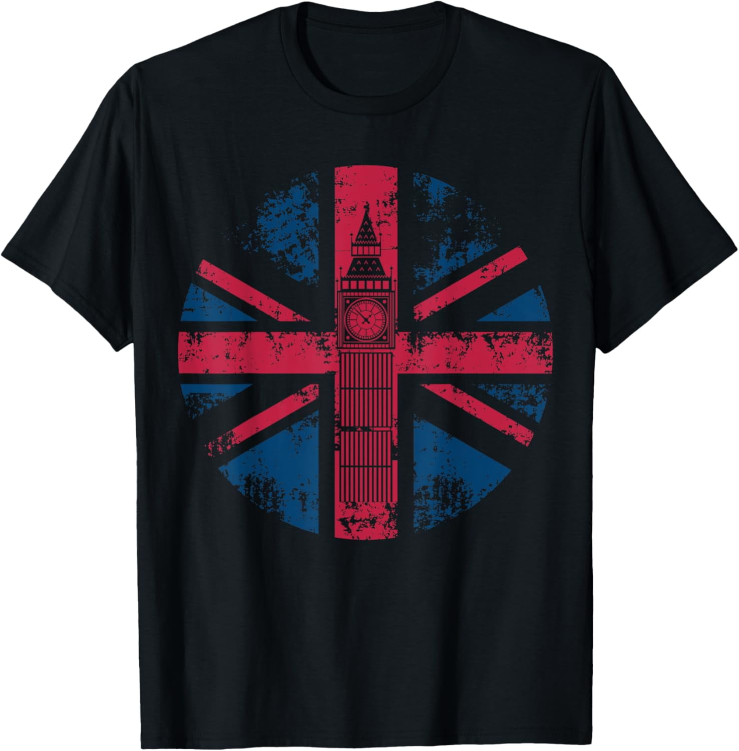 London Big Ben Union Jack Vintage UK Flag British Gift T-Shirt mens t ...
