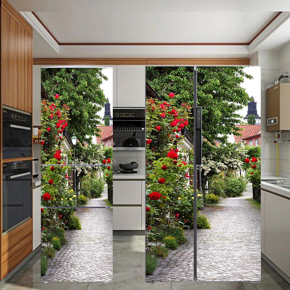 London Big Ben Wallpaper For Fridge City Street Scenery Refrigerator ...