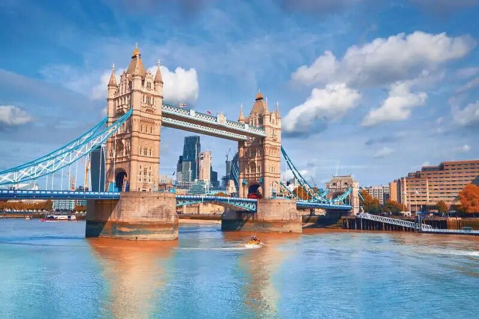 London Bridge Thames Canal Nature Scenery Room Decoration Backdrop ...